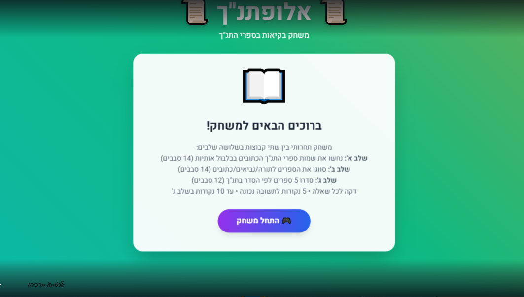 התמצאות בשמות ספרי התנ"ך וסדרם - חומר פתוח